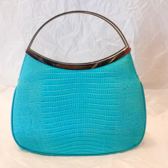 Versace | Bags | Vintage Gianni Versace Lizard Frame Handle Bag | Poshmark
